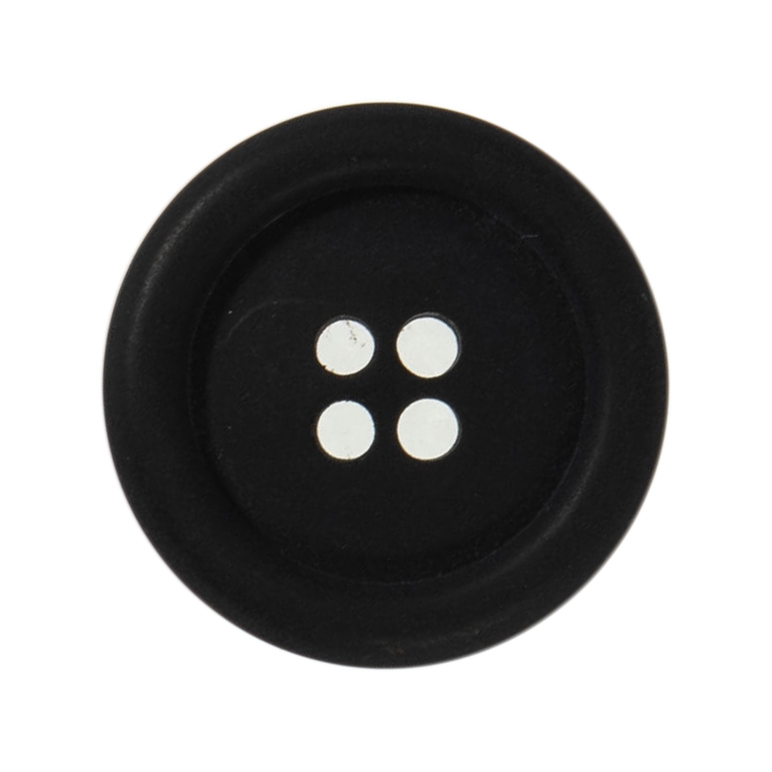 Button: Eco-Conscious: Recycled Paper: 4 Hole: 23mm: Black Horn ...