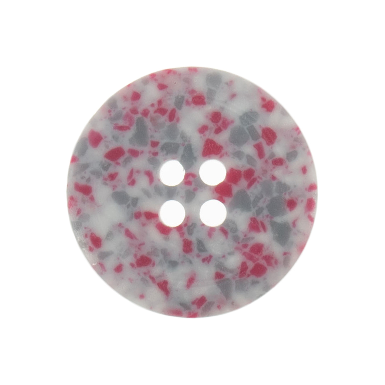 Button: Eco-Conscious: Recycled Plastic Scrap: 4 Hole: 20mm: Pink ...