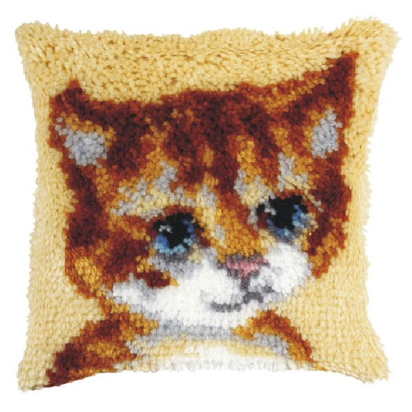 Latch Hook Kit: Cushion: Small: Cat - Orchidea - Groves and Banks