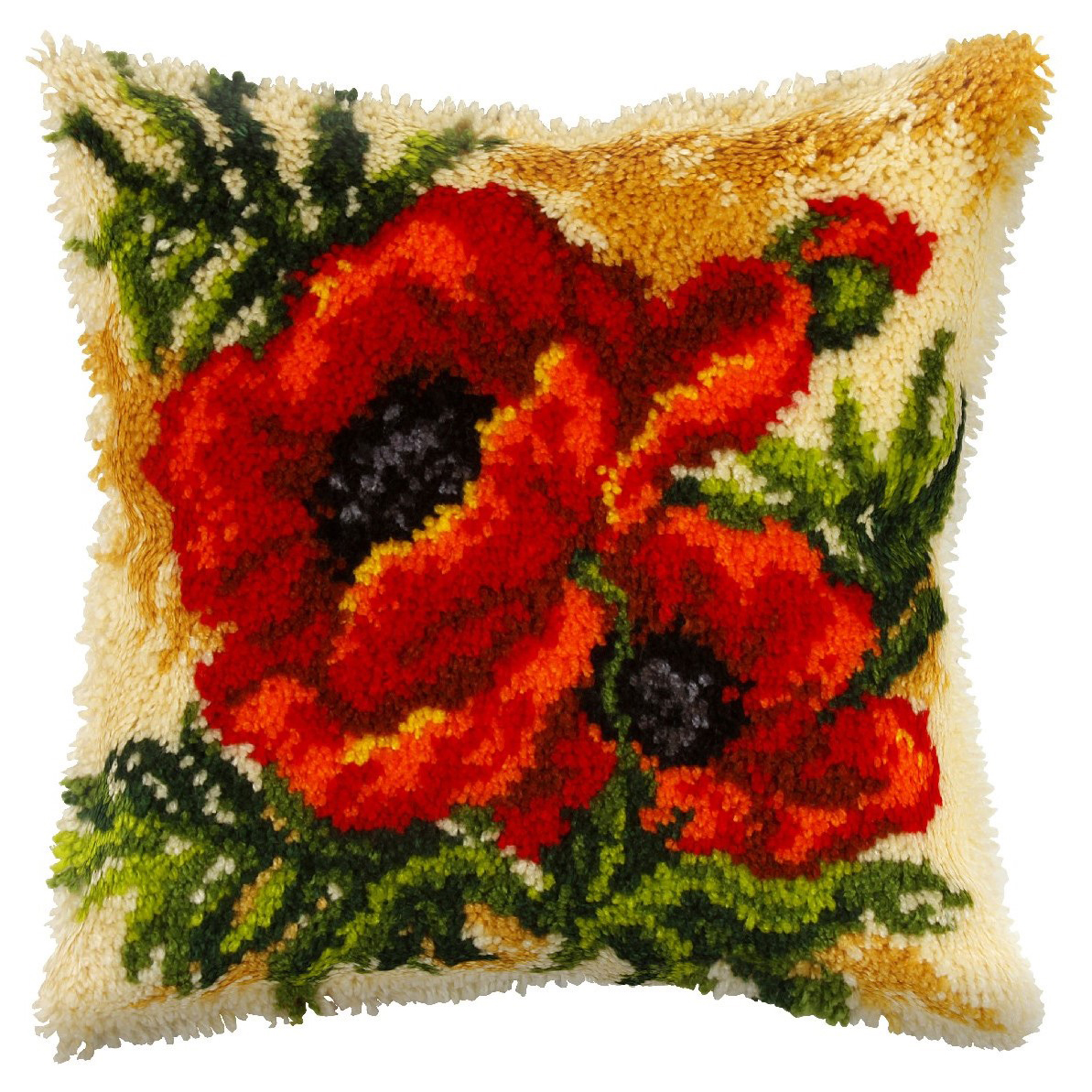 Latch Hook Kit: Cushion: Large: Poppy - Orchidea - Groves and Banks