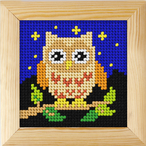 Needlepoint Kit: Owl - Orchidea - Groves and Banks