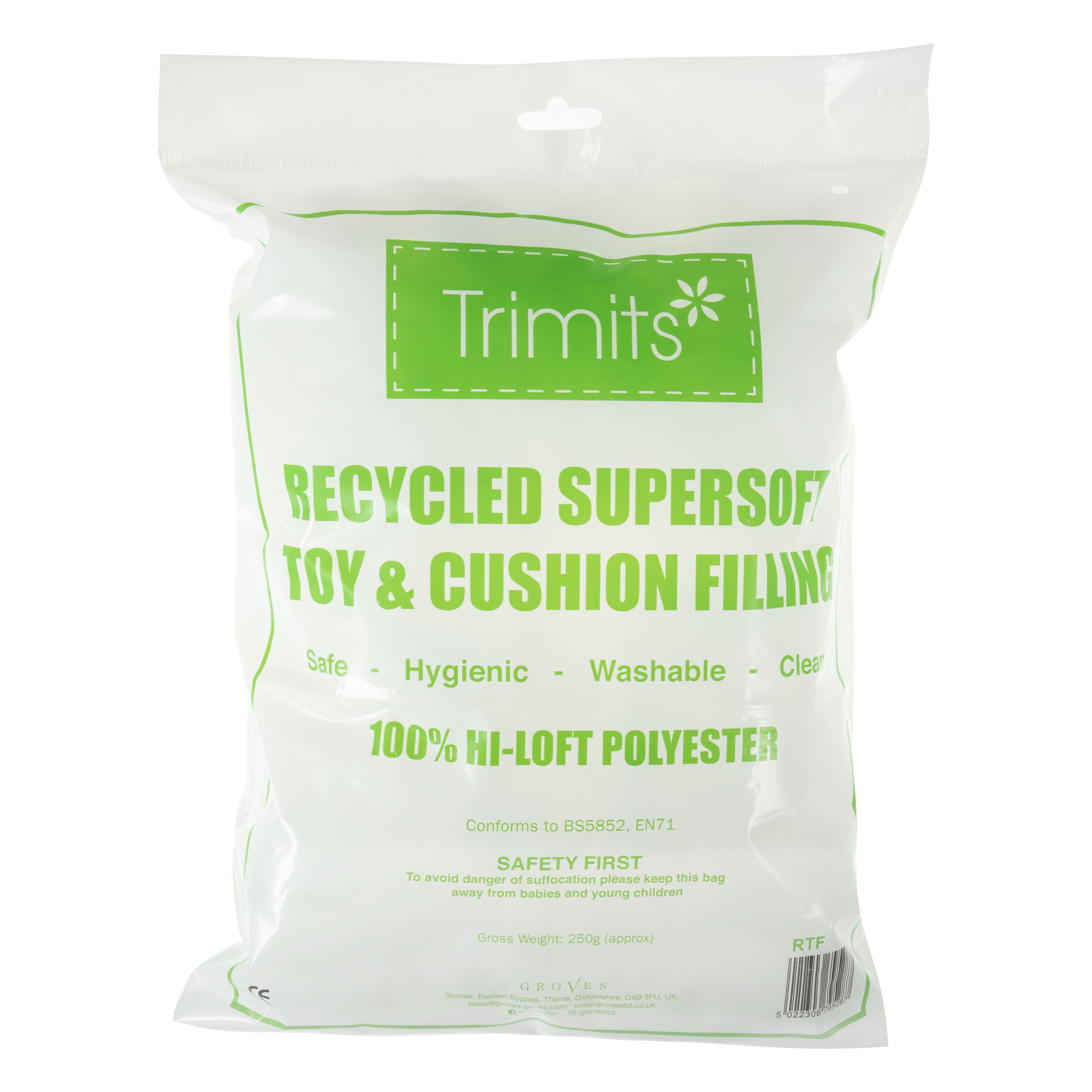 Toy Filling - Stuffing: Recycled: 24 x 250g - Trimits - Groves and Banks