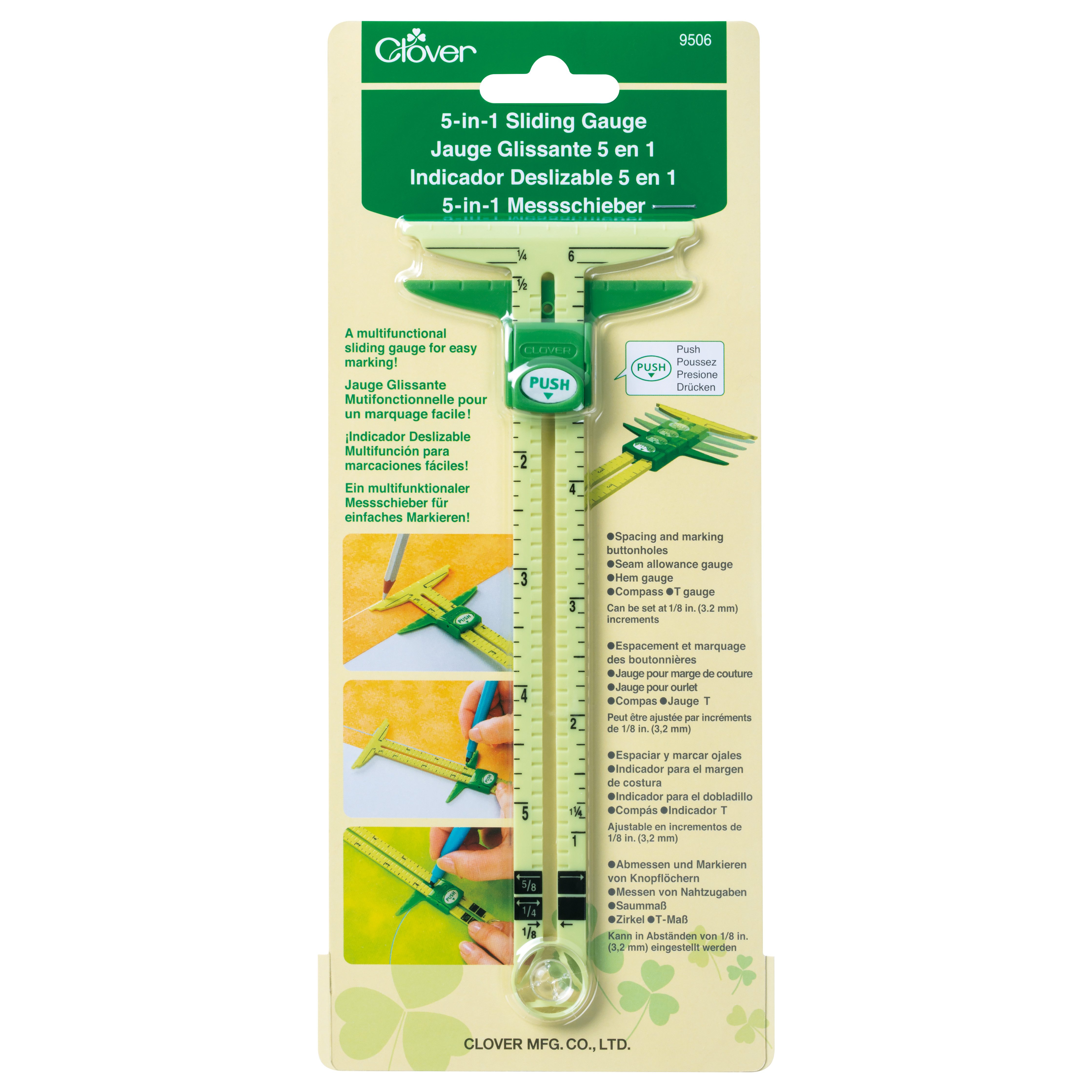 5-in-1 Sliding Gauge (3) - Clover - Groves and Banks