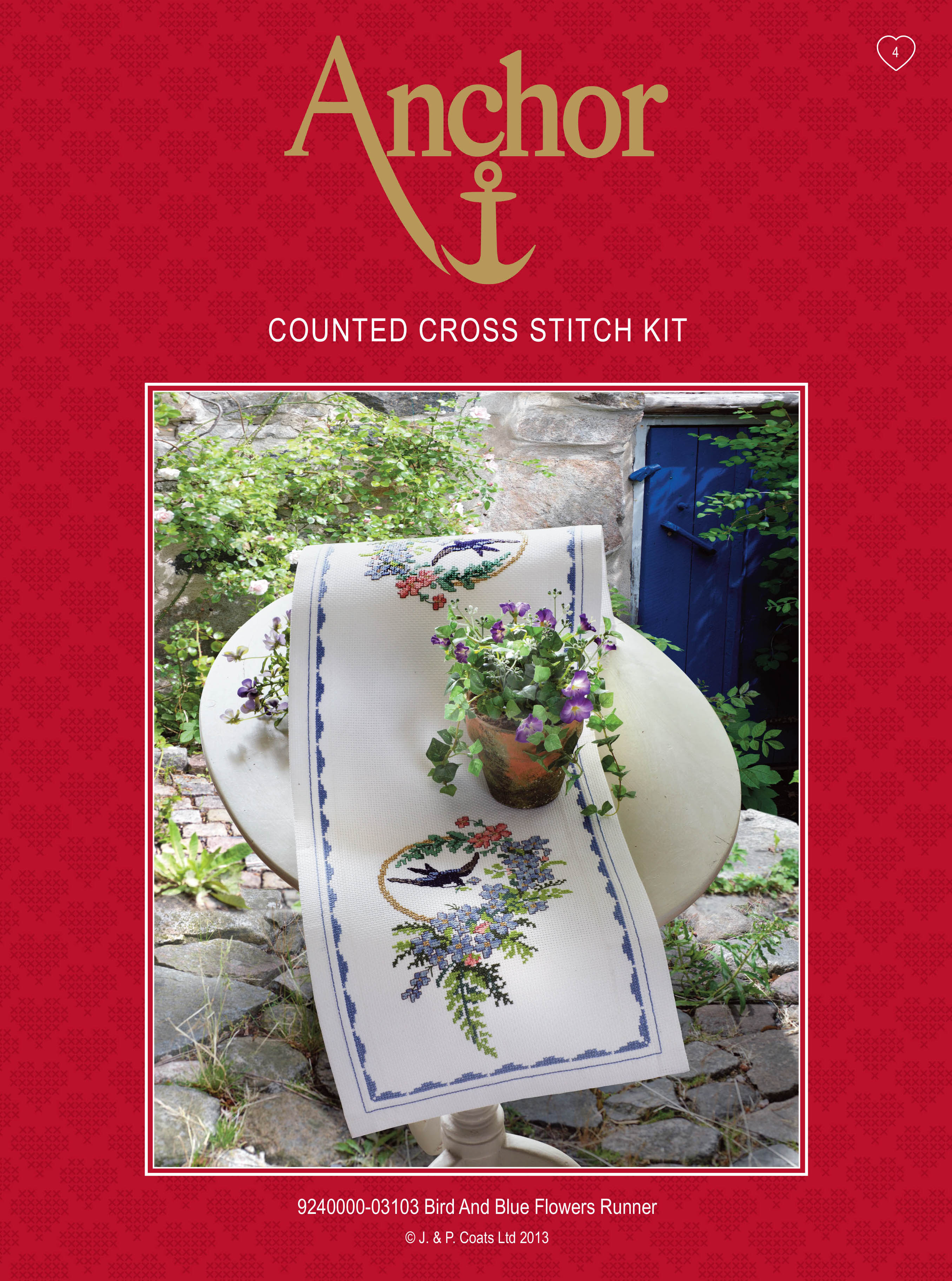 Counted Cross Stitch Kit: Table Runner: Swallow - Anchor - Groves and Banks