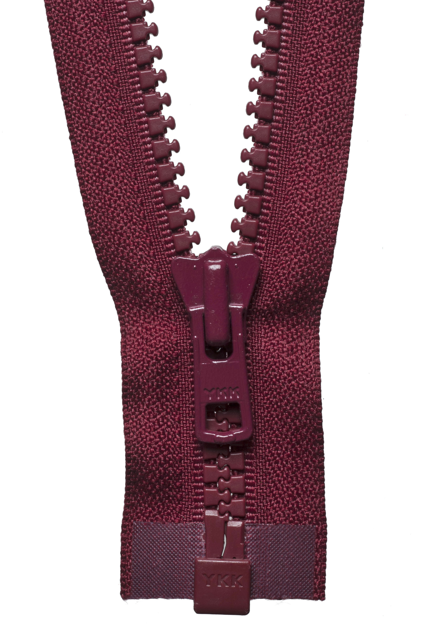 Vislon Heavyweight Open-End Zip: 46cm or 18.11in: Dark Wine - YKK ...