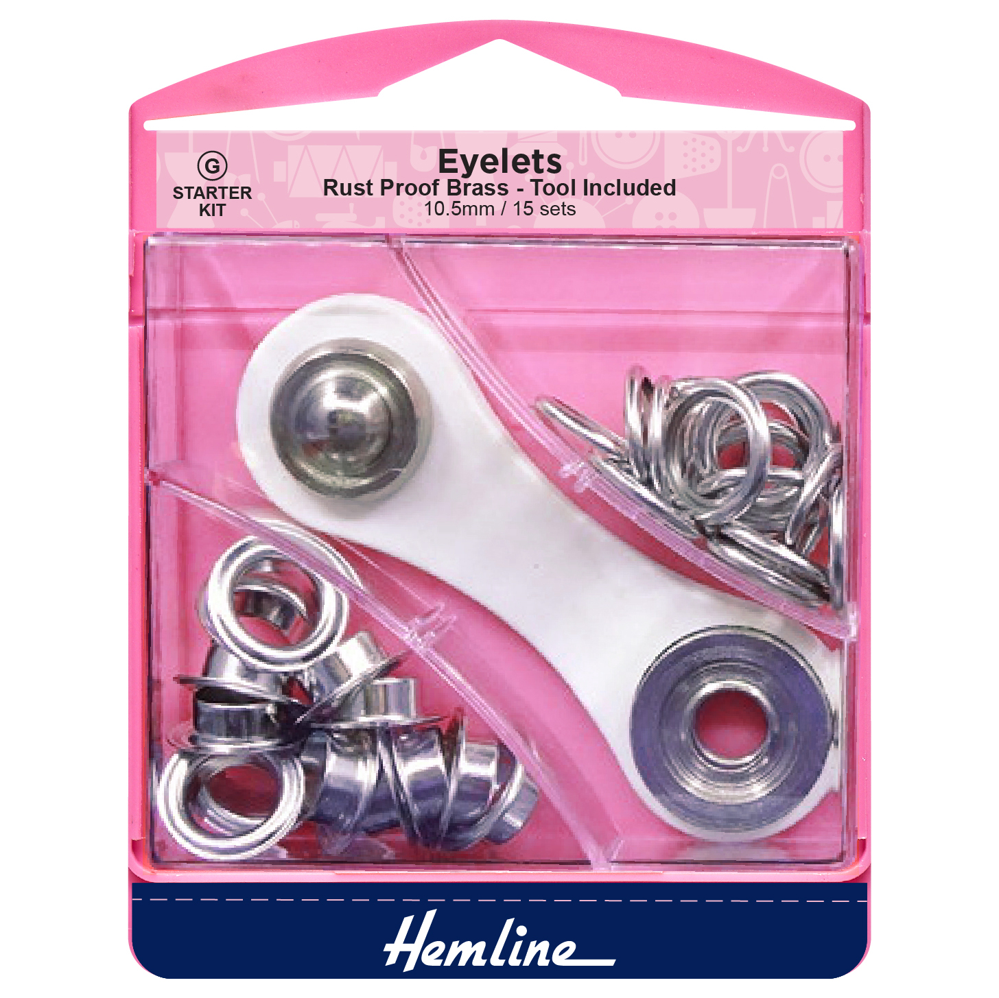 Eyelets Starter Kit: 10.5mm: Nickel and Silver: (F): 15 Pieces ...