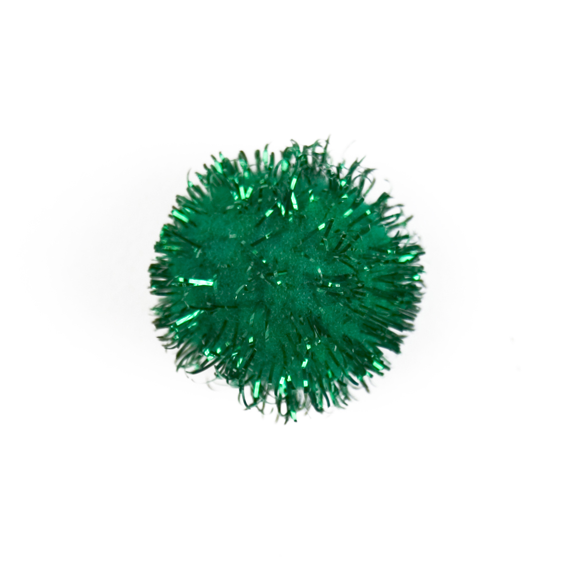 Glitter Pom Poms: 2.5cm (1in): 1in: Green - Trimits - Groves and Banks