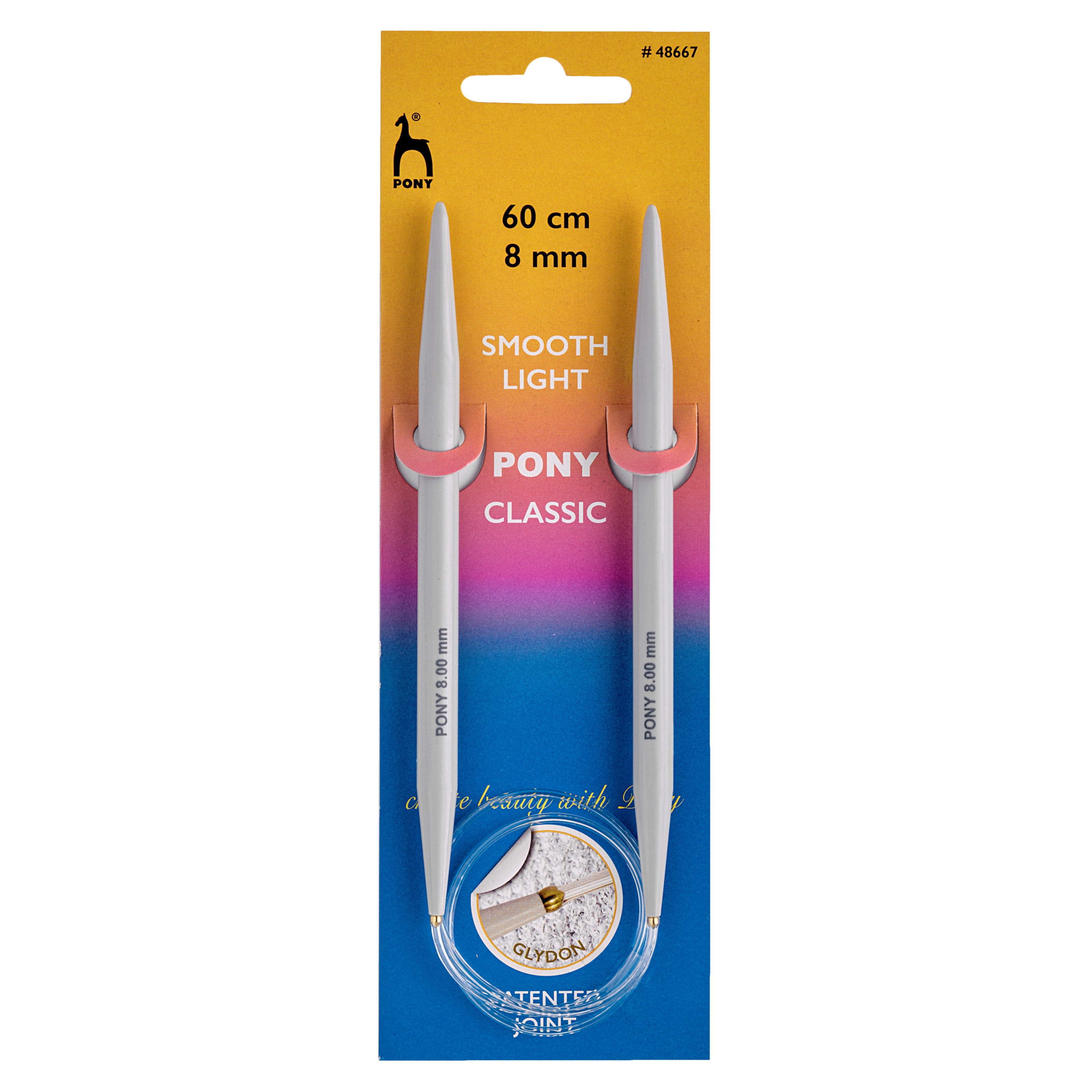 Knitting Pins: Circular: Fixed: Classic: 60cm x 8.00mm - Pony - Groves ...