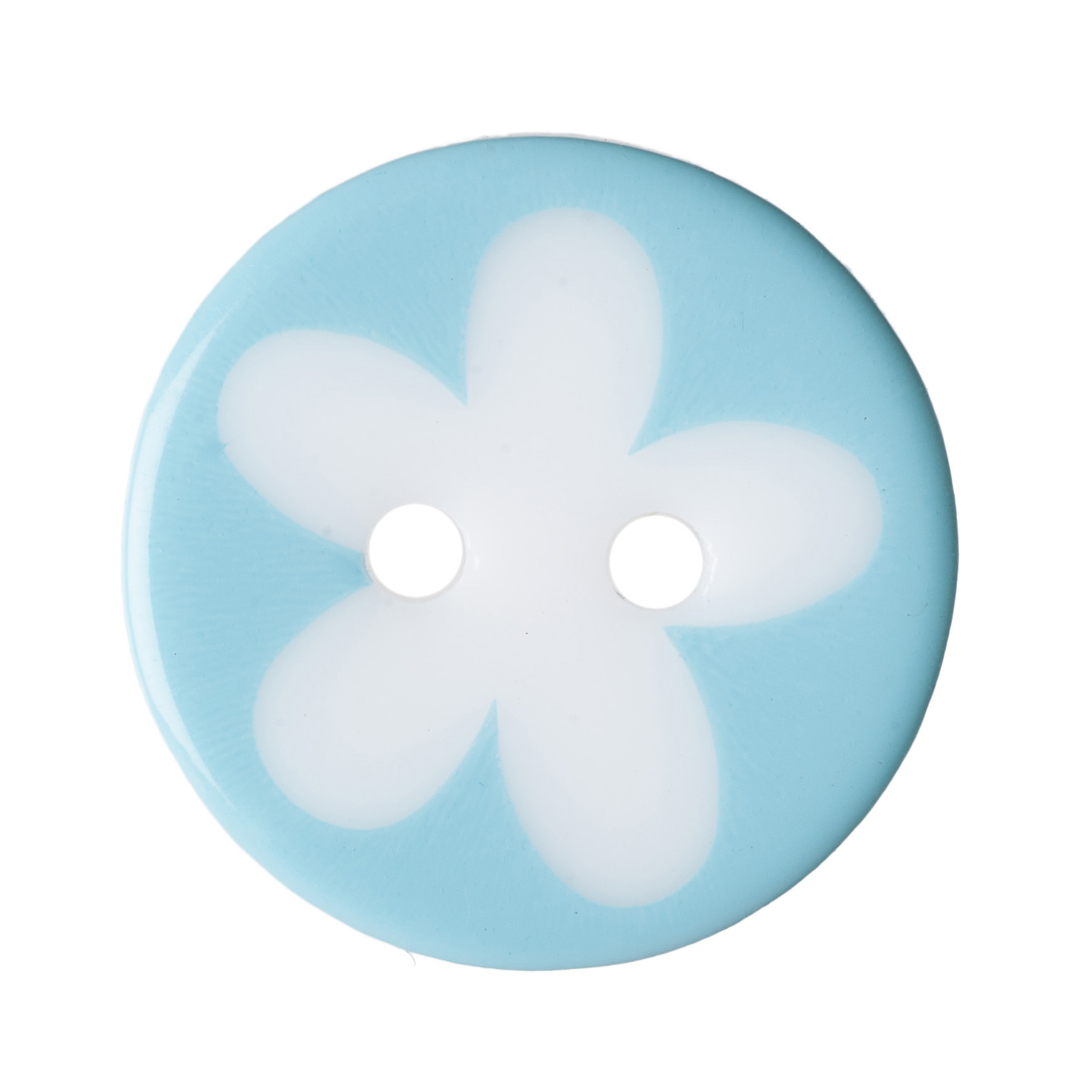 Buttons: Flower: 17mm: Light Blue - Trimits Loose Buttons - Groves and ...