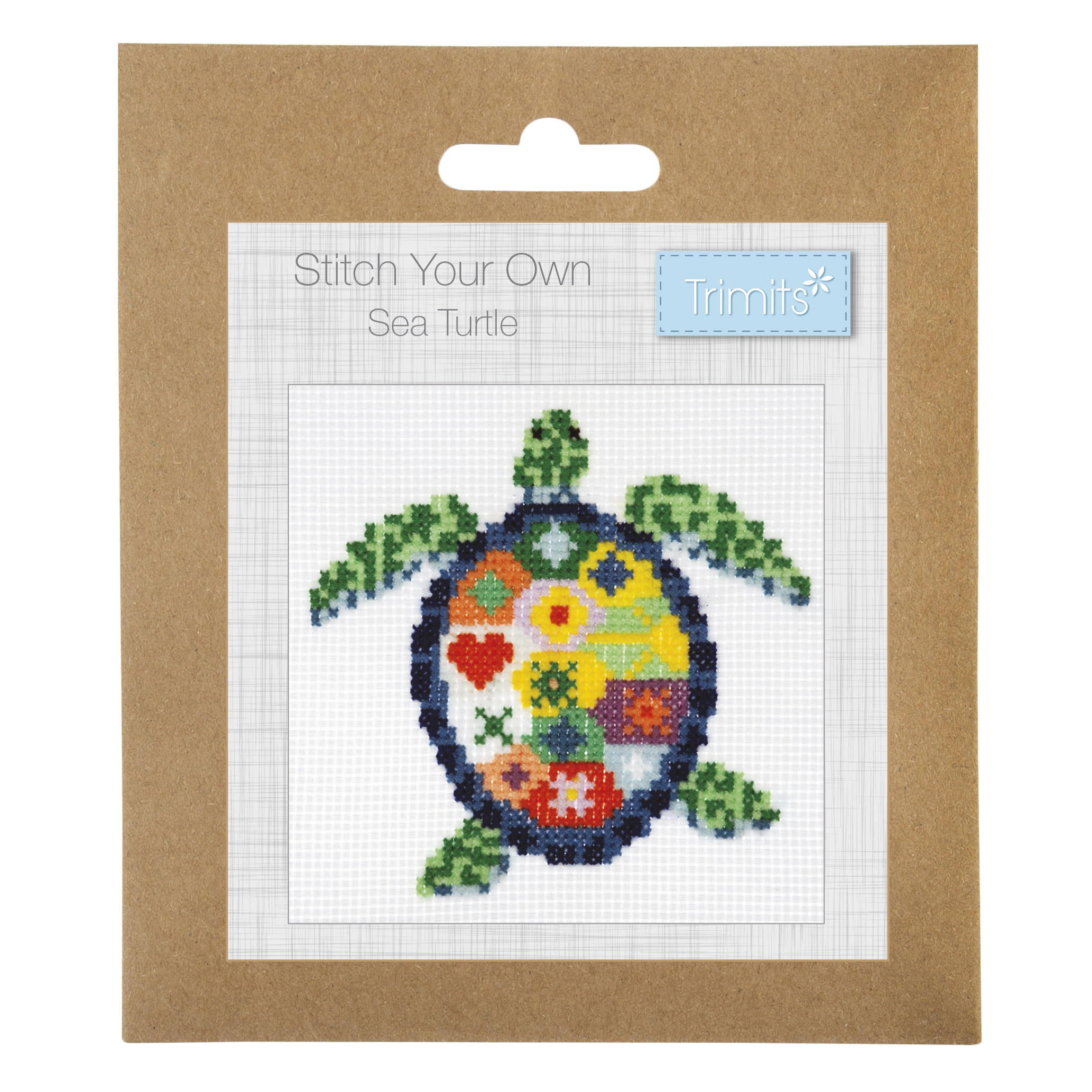 Counted Cross Stitch Kit: Mini: Sea Turtle - Trimits - Groves and Banks