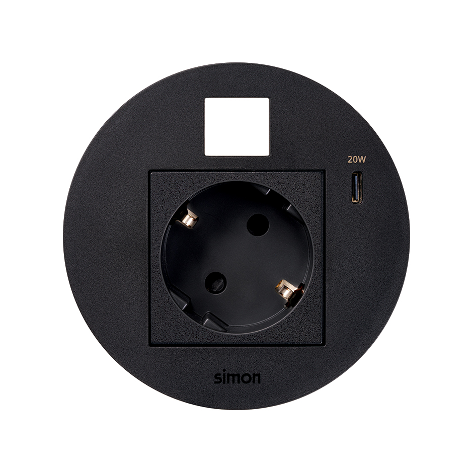 Kit Flash 90 consisting of schuko modular power socket, USB charger ...