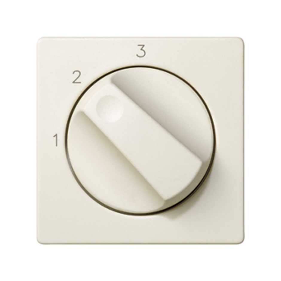 Cover for 2-way rotary switch with 3 positions and 1-2-3 symbol ivory ...