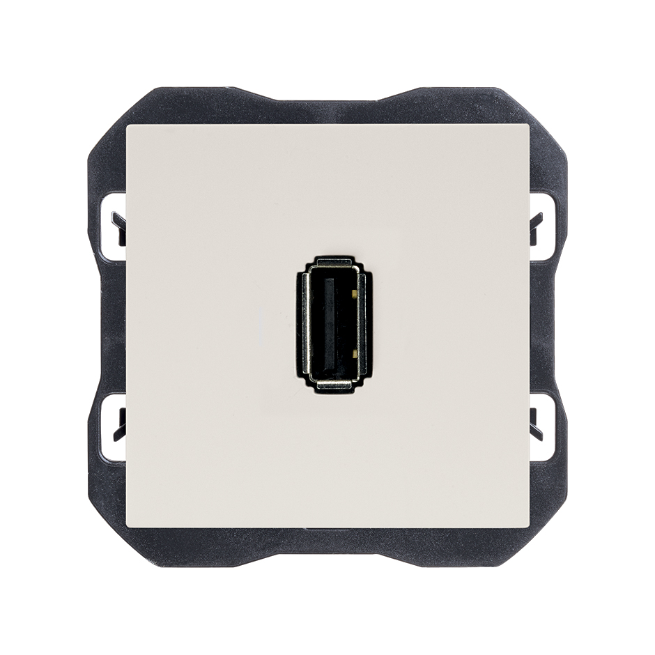 Conetor USB 2.0 tipo A branco mate Simon 270 | SIMON