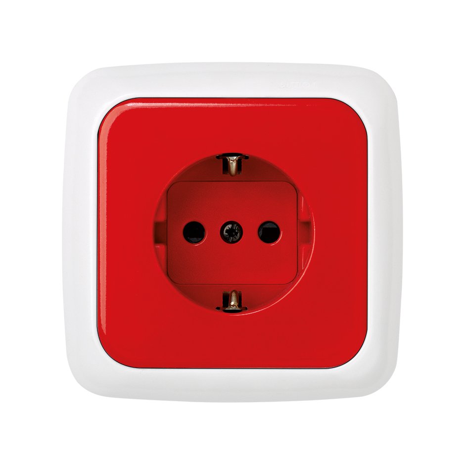 German socket outlet 16A 250V~ with safety device and screw terminal ...