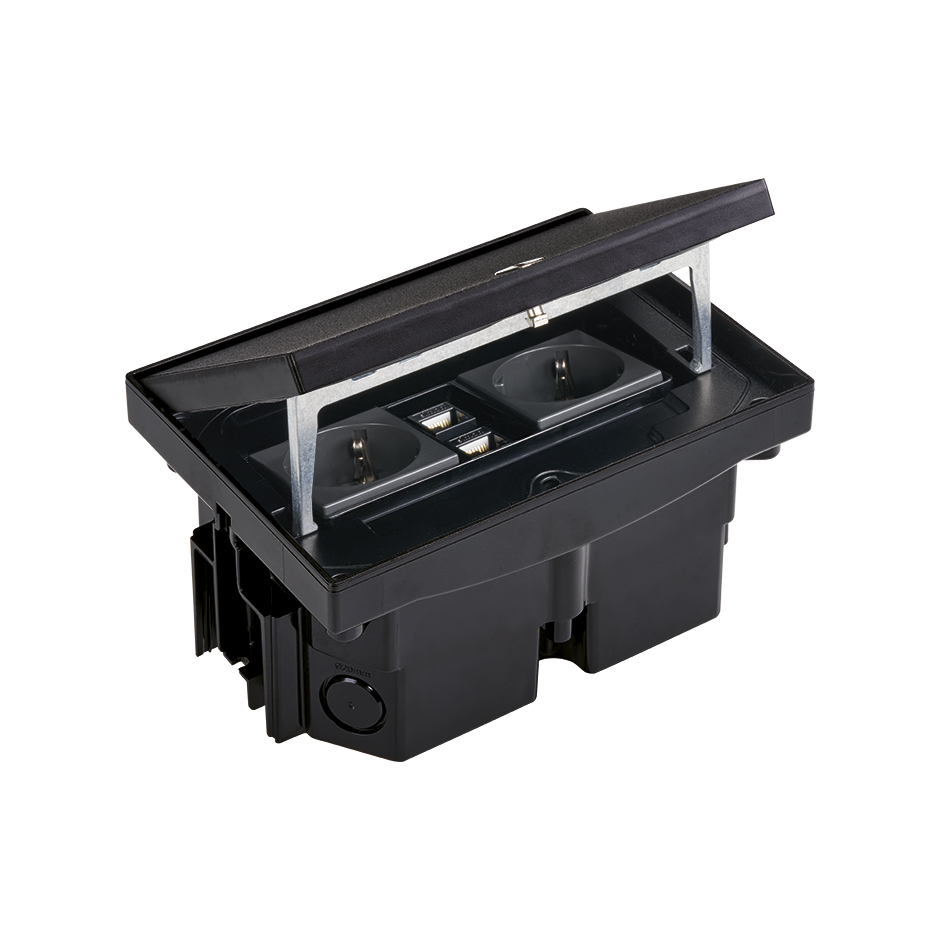 IP66 Mechanism holder and manual frame for 2 K45 mechanisms and 2 RJ45 Keystone lodge | SIMON