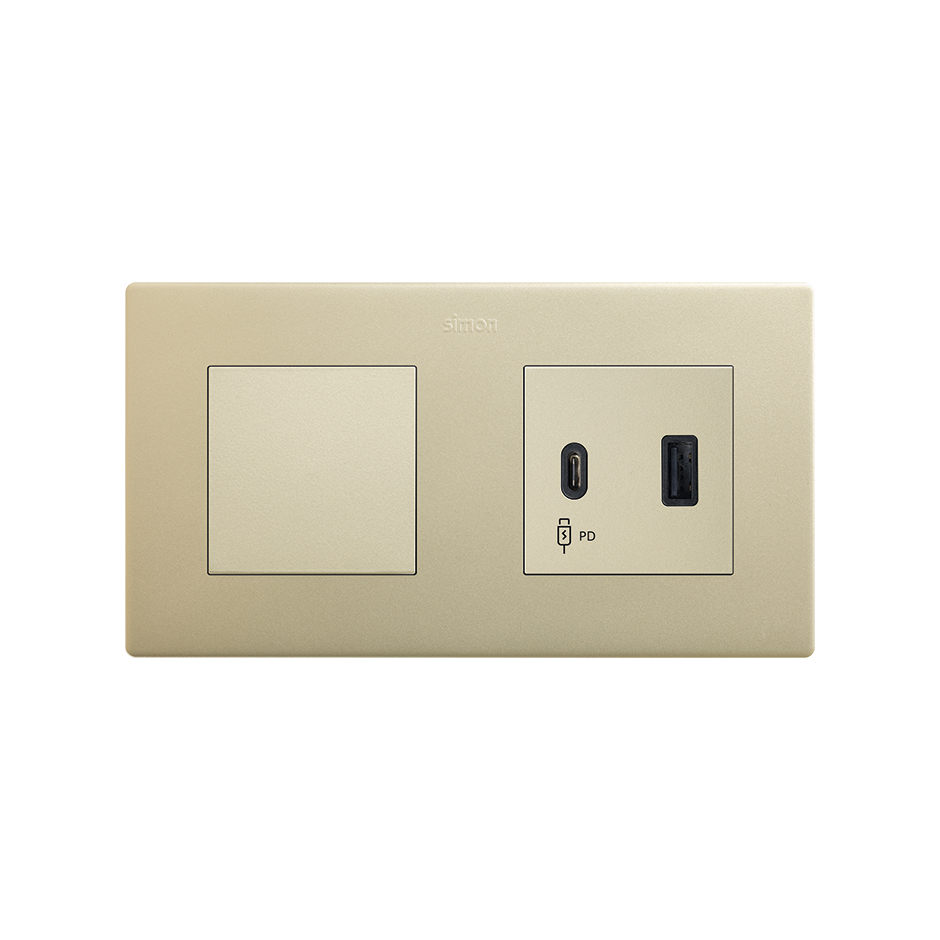 Carregador USB duplo A+C 30W Power Delivery cava Simon 270 | SIMON