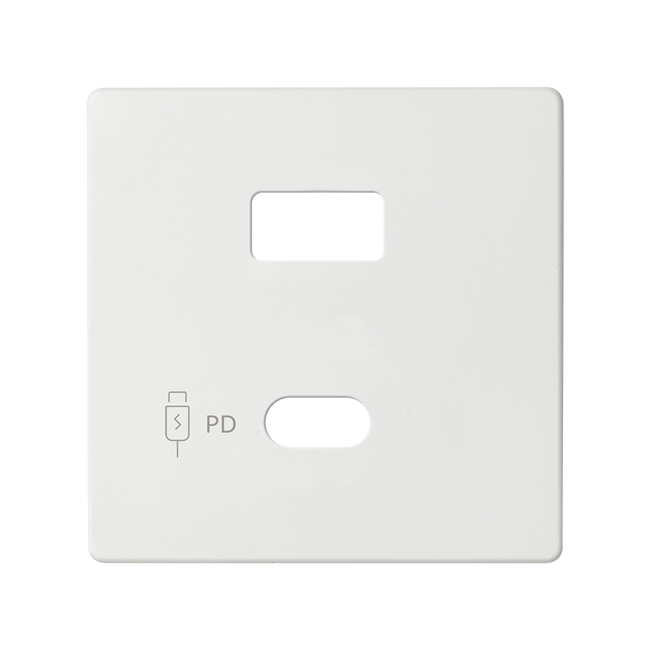 Накладка для зарядного устройства USB A+C белого матового цвета S82 Concept | SIMON