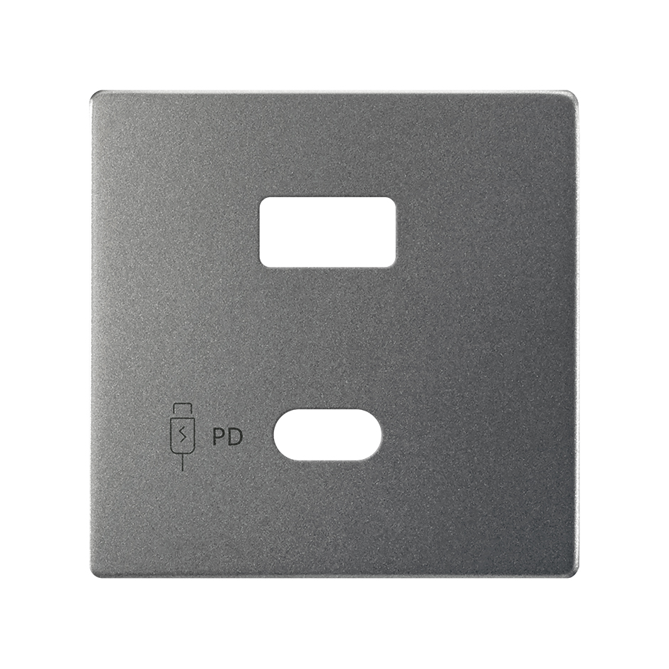Накладка для зарядного устройства USB A+C цвета матовый титан S82 Concept | SIMON