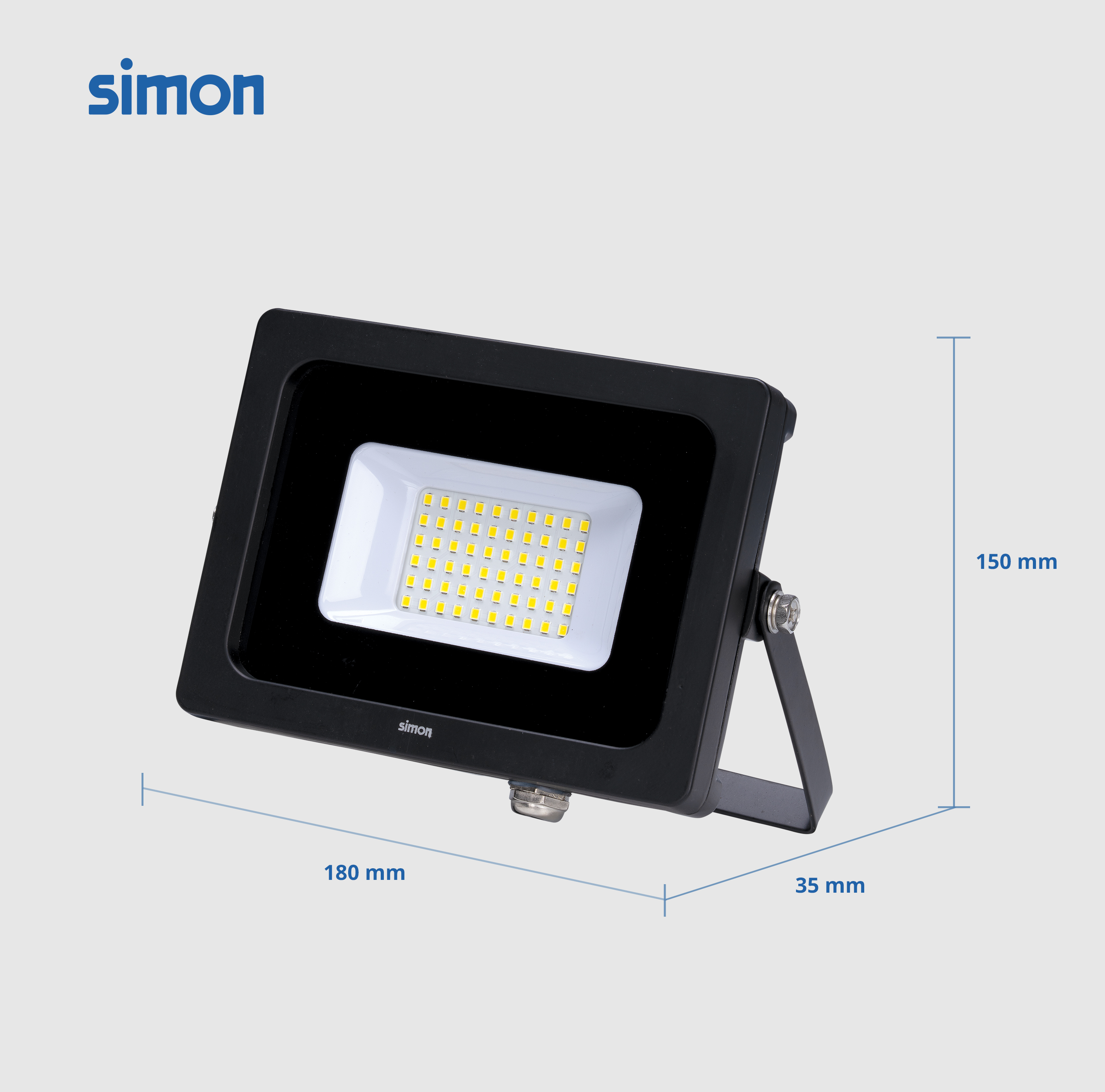 PROJETOR LED 20W 1800 LÚMENES LUZ FRIA IP65 SIMON | SIMON