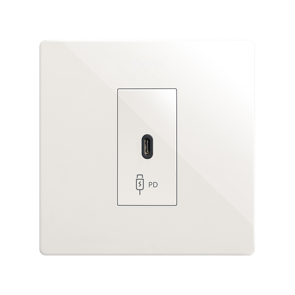 Carregador USB C 20W Power Delivery branco Simon 270 | SIMON