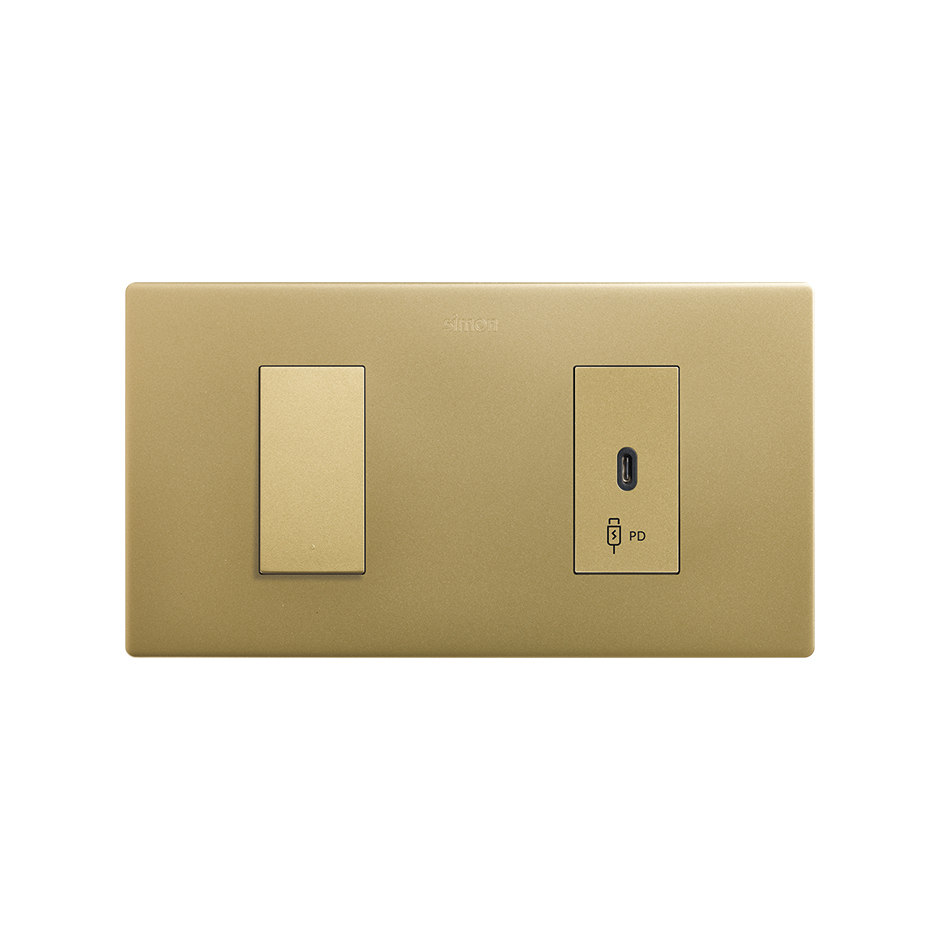 USB C charger 20W Power Delivery gold Simon 270 | SIMON