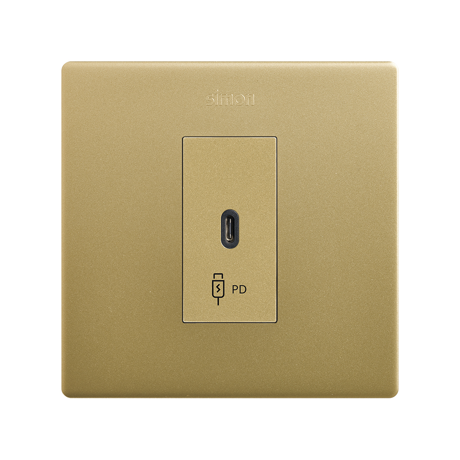 USB C charger 20W Power Delivery gold Simon 270 | SIMON