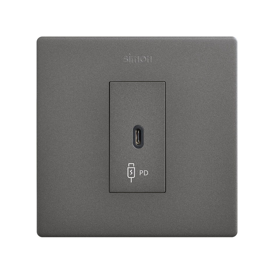 Carregador USB C 20W Power Delivery titânio Simon 270 | SIMON