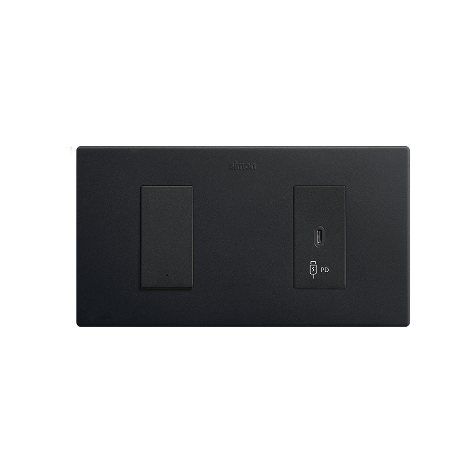 USB C charger 20W Power Delivery matt black Simon 270 | SIMON