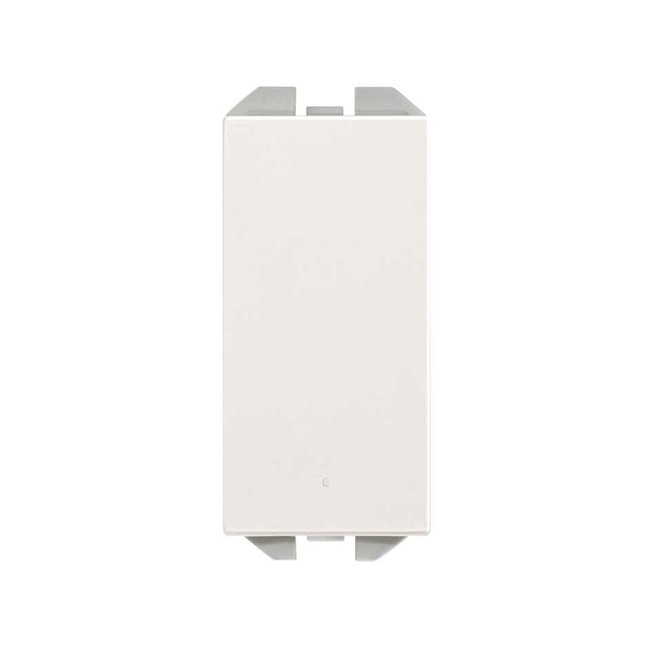 Neutral push-button switch 10A 230V~ with slender rocker and fast ...