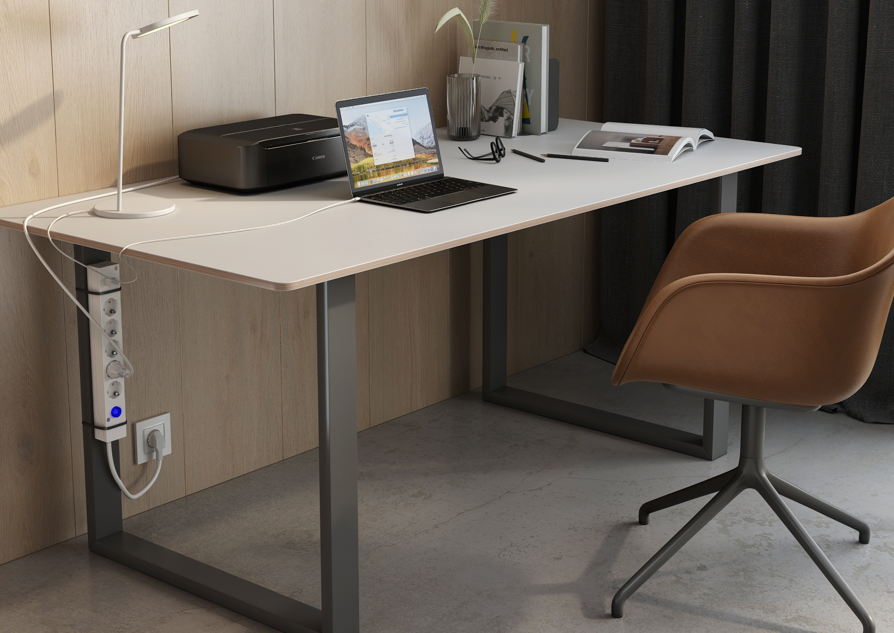 Multifix power strip with 5 sockets + USB A + USB C and switch | SIMON