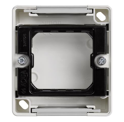 Waterproof surface box for 1 element white Simon Aqua | SIMON