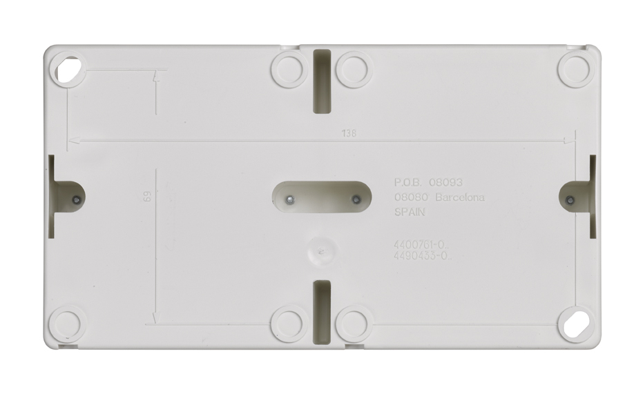 Waterproof surface box for 2 horizontal elements white Simon Aqua | SIMON