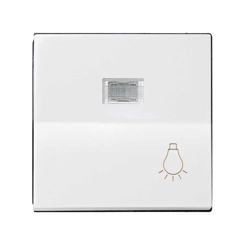 Single rocker with viewer and light symbol white Simon 28 | SIMON