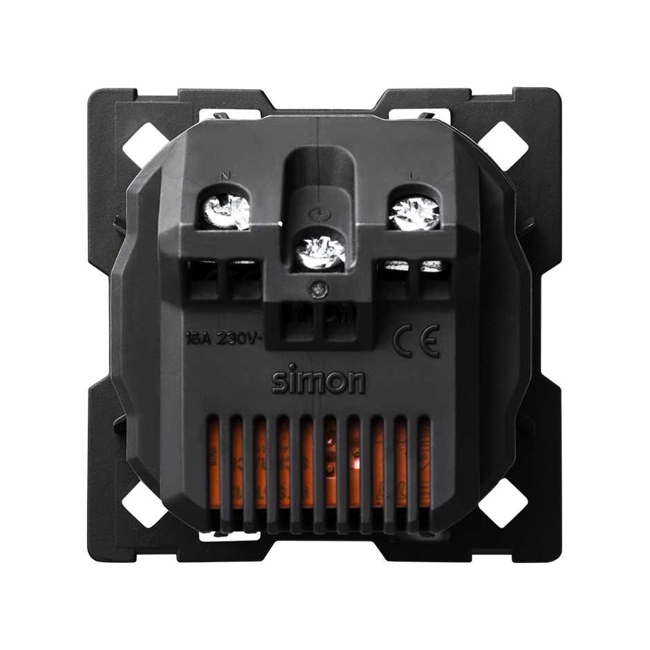 Back kit for 2 elements with 1 Schuko socket outlet, 1 intermediate ...