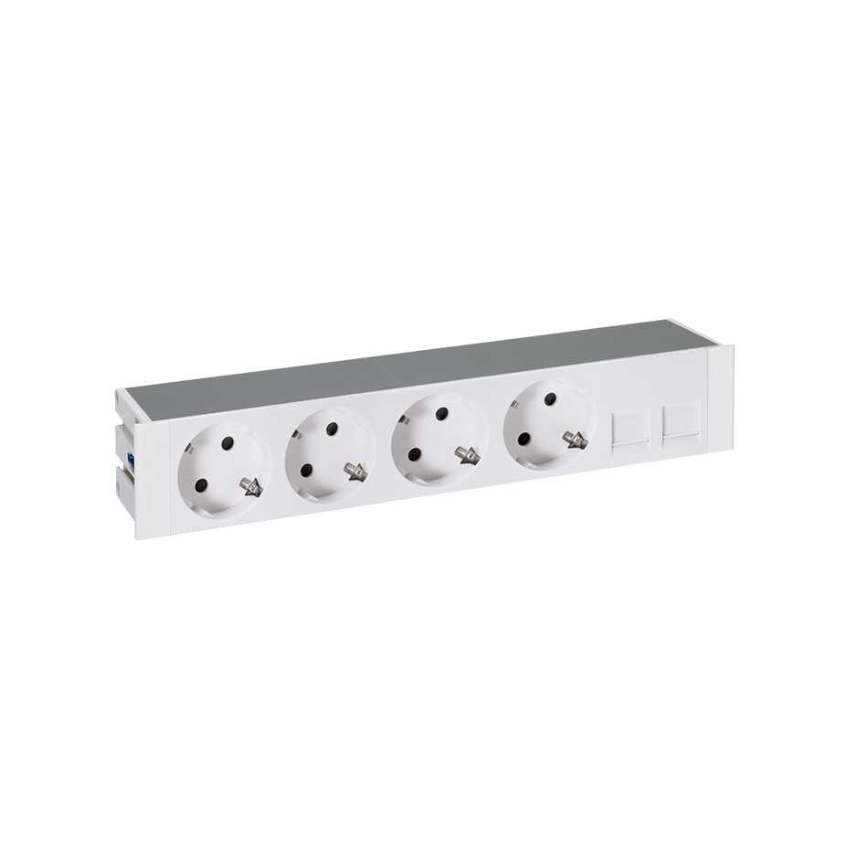Complete flush-mounted in the desk kit with cover, brush, 4 German ...
