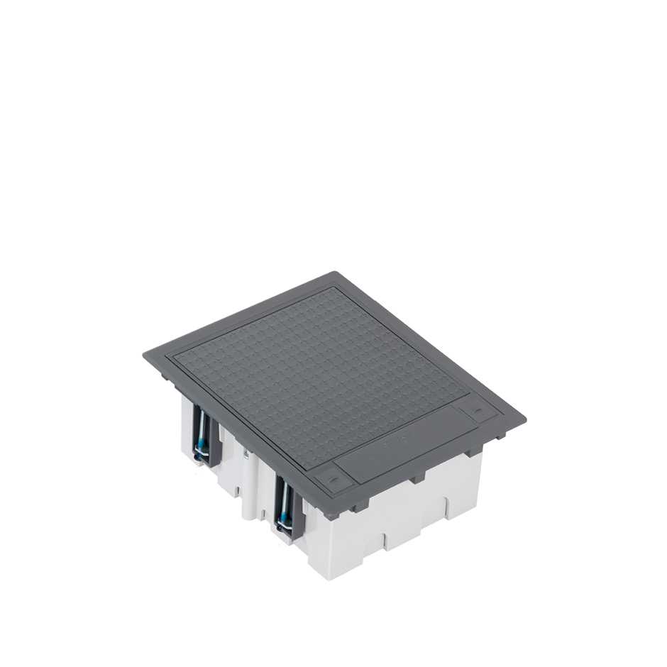 Adjustable floor box kit for concrete floor 6 elements with double ...