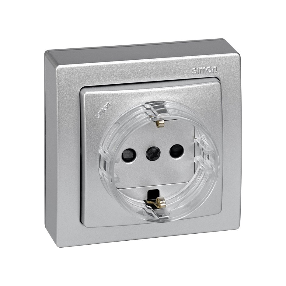 German socket outlet monoblock 16A 250V~ with safety device and screw ...