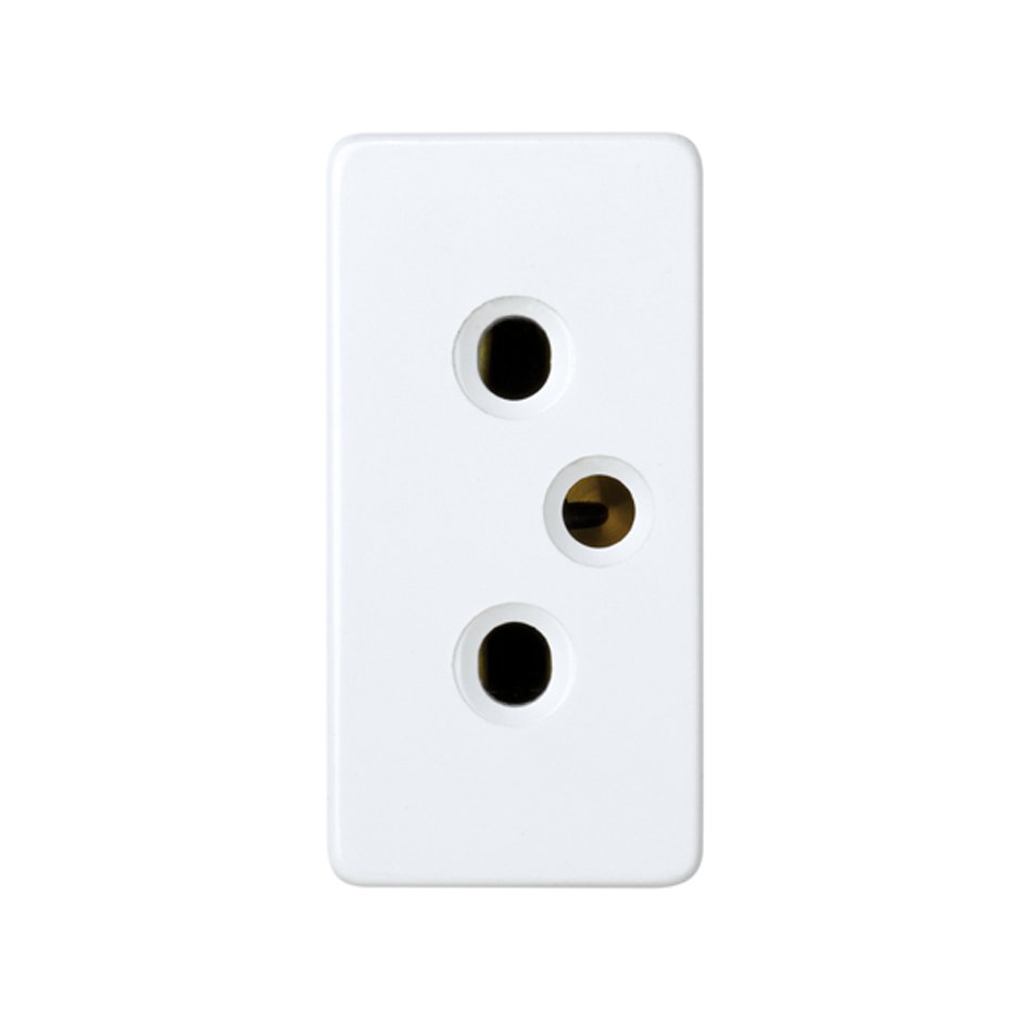 Two-pole socket outlet 10A 250V~for half element with safety device and ...