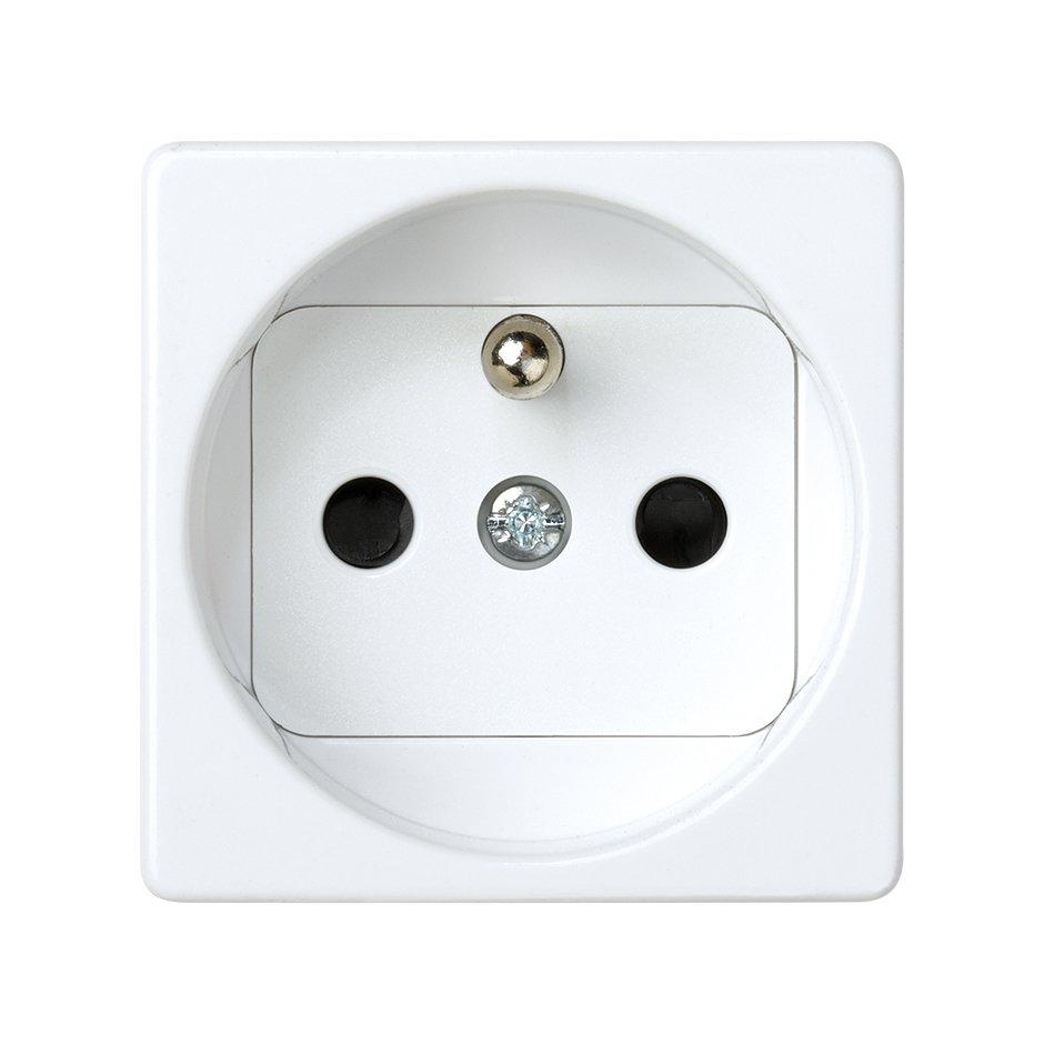 French socket outlet 16A 250V~ with safety device and screw terminal ...