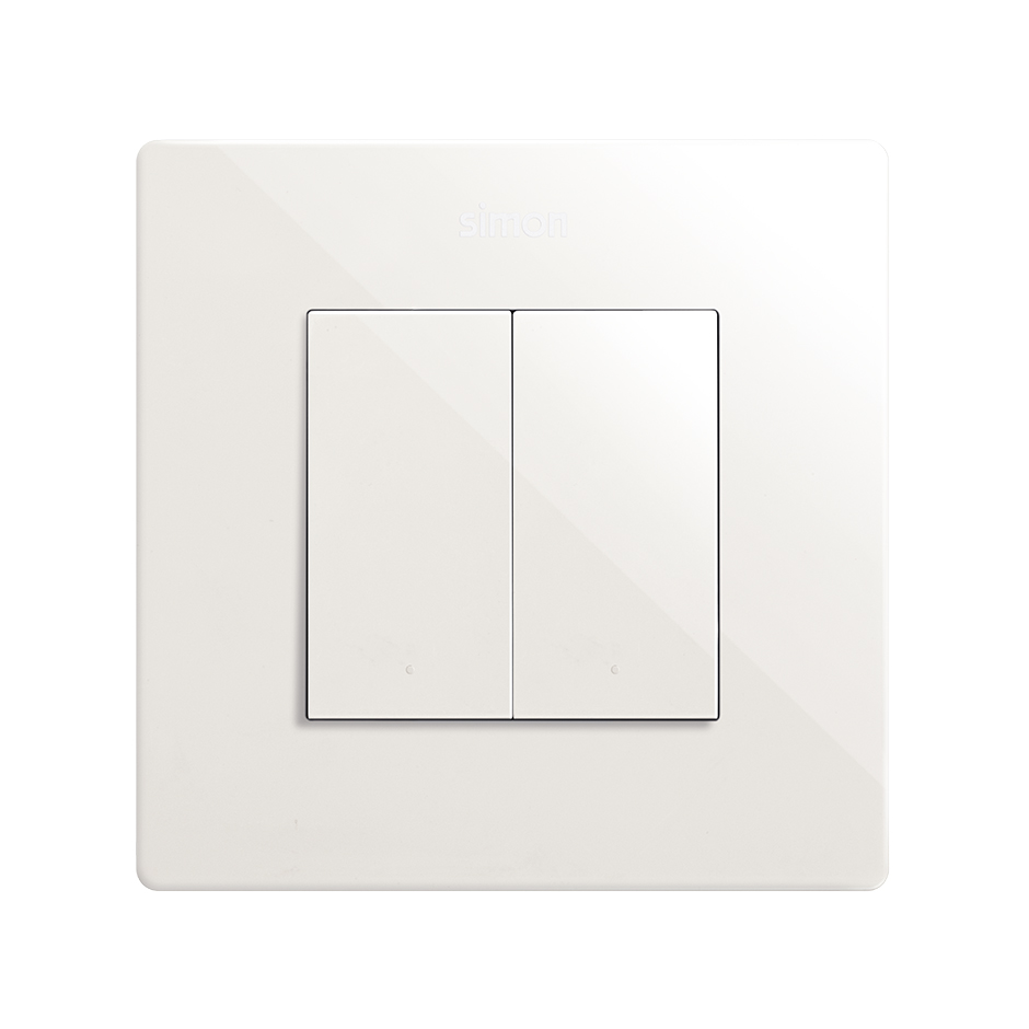 2-way push-button switch 10AX 230V~ with slender rocker and fast ...