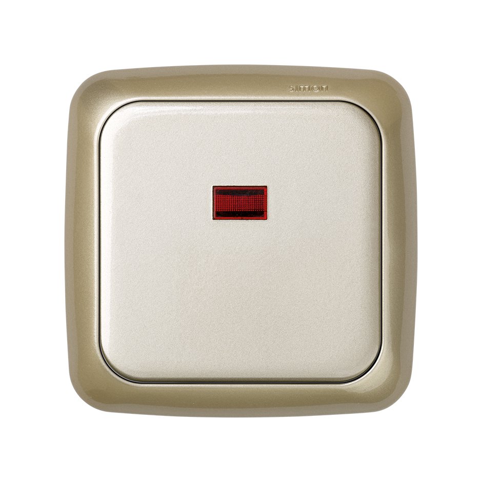 2-way switch 10AX 250V~ with built-in pilot light and fast terminal ...