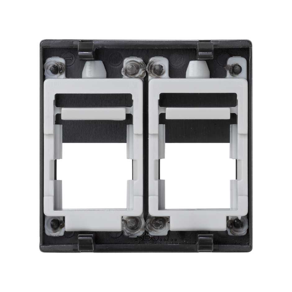 Voice and data flat plate without dust cover for 1 element for 2 Infra+ ...