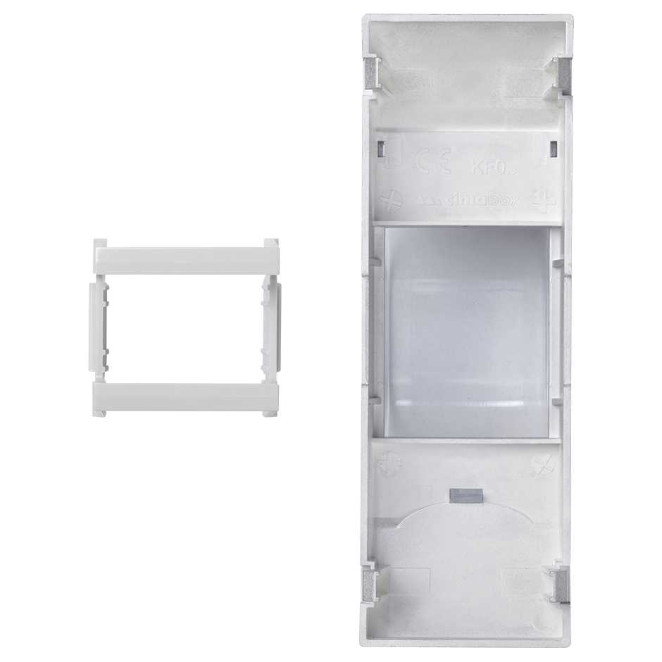 Trim plate for MCB or DIN format RCCB for 3 elements aluminium Simon ...