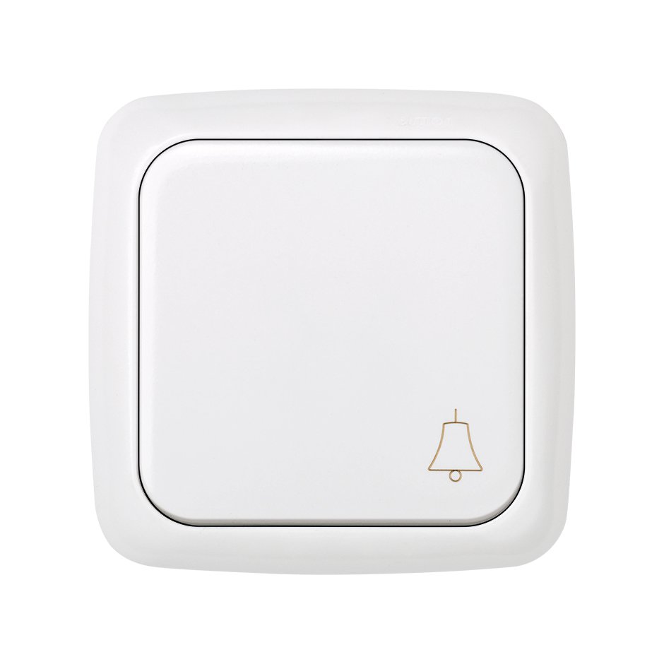 Push-button switch with bell symbol 10A 250V~ and fast terminal ...