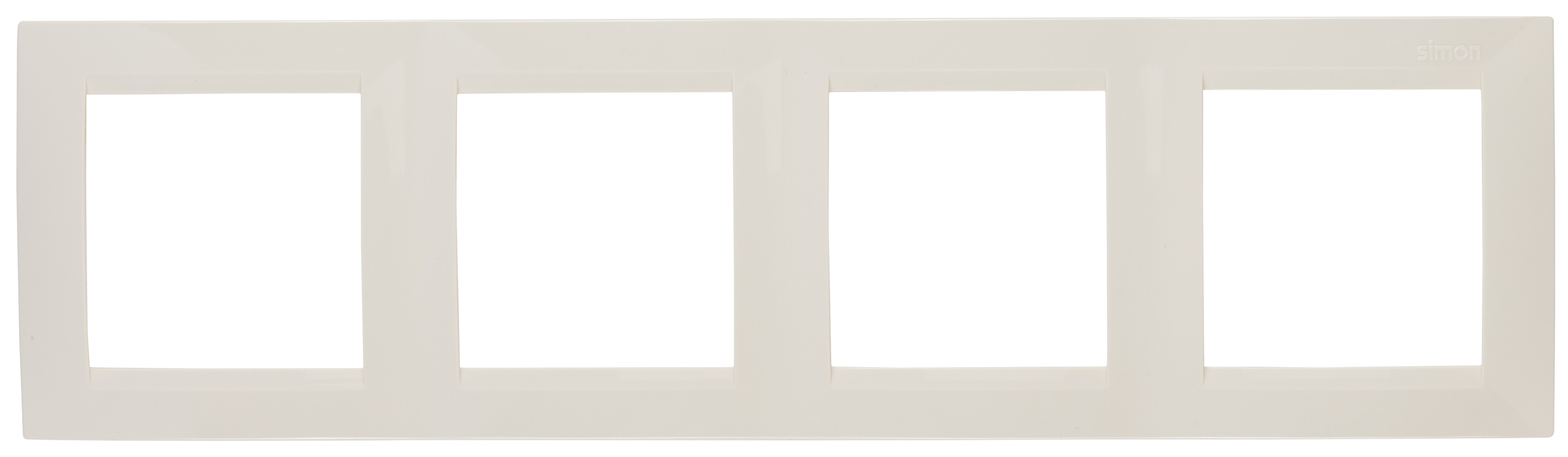 Рамка на 4 поста цвета слоновая кость Simon 15 | SIMON