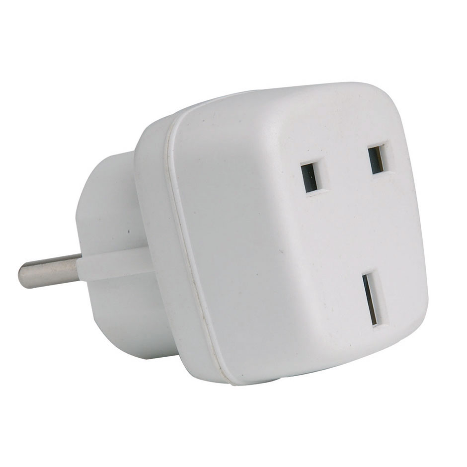 Adaptador de viagem de tomada inglesa para tomada schuko de 16 A | SIMON