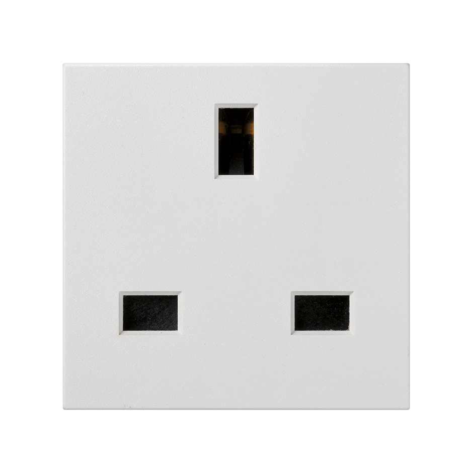British socket outlet 13A with screw terminal connection without switch ...