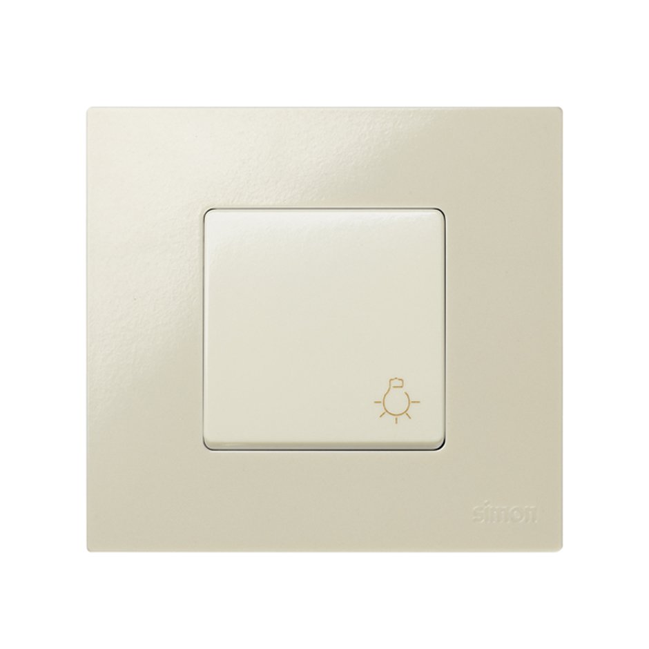 Push-button switch with light symbol 10A 250V~ and fast terminal ...