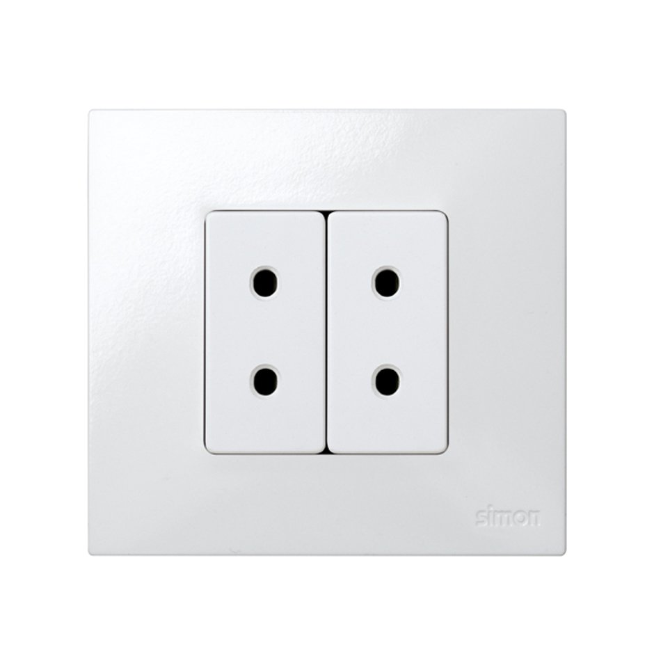 Two-pole socket outlet 16A 250V~ for half element with safety device ...