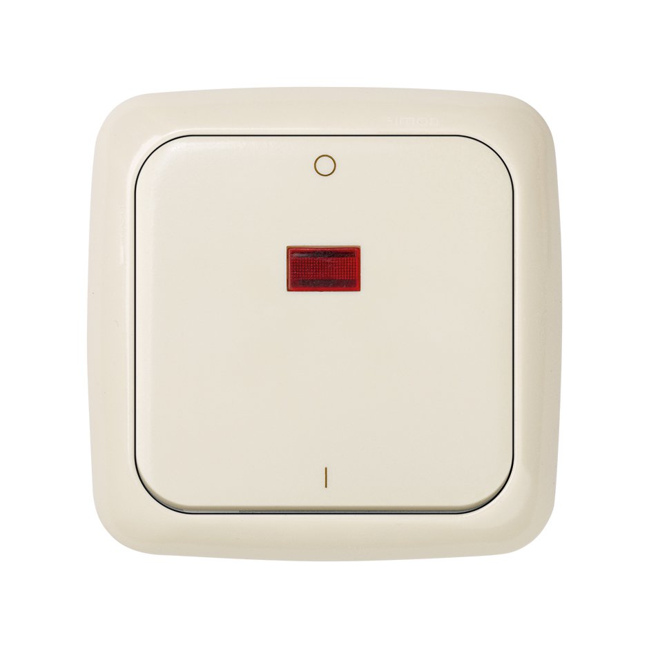 Double-pole switch 16AX 250V~ with built-in pilot light and screw ...